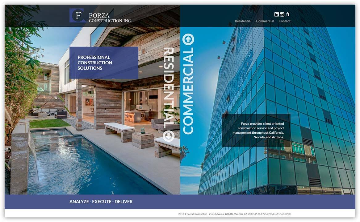 Forza Construction • Yeah Can Web Design